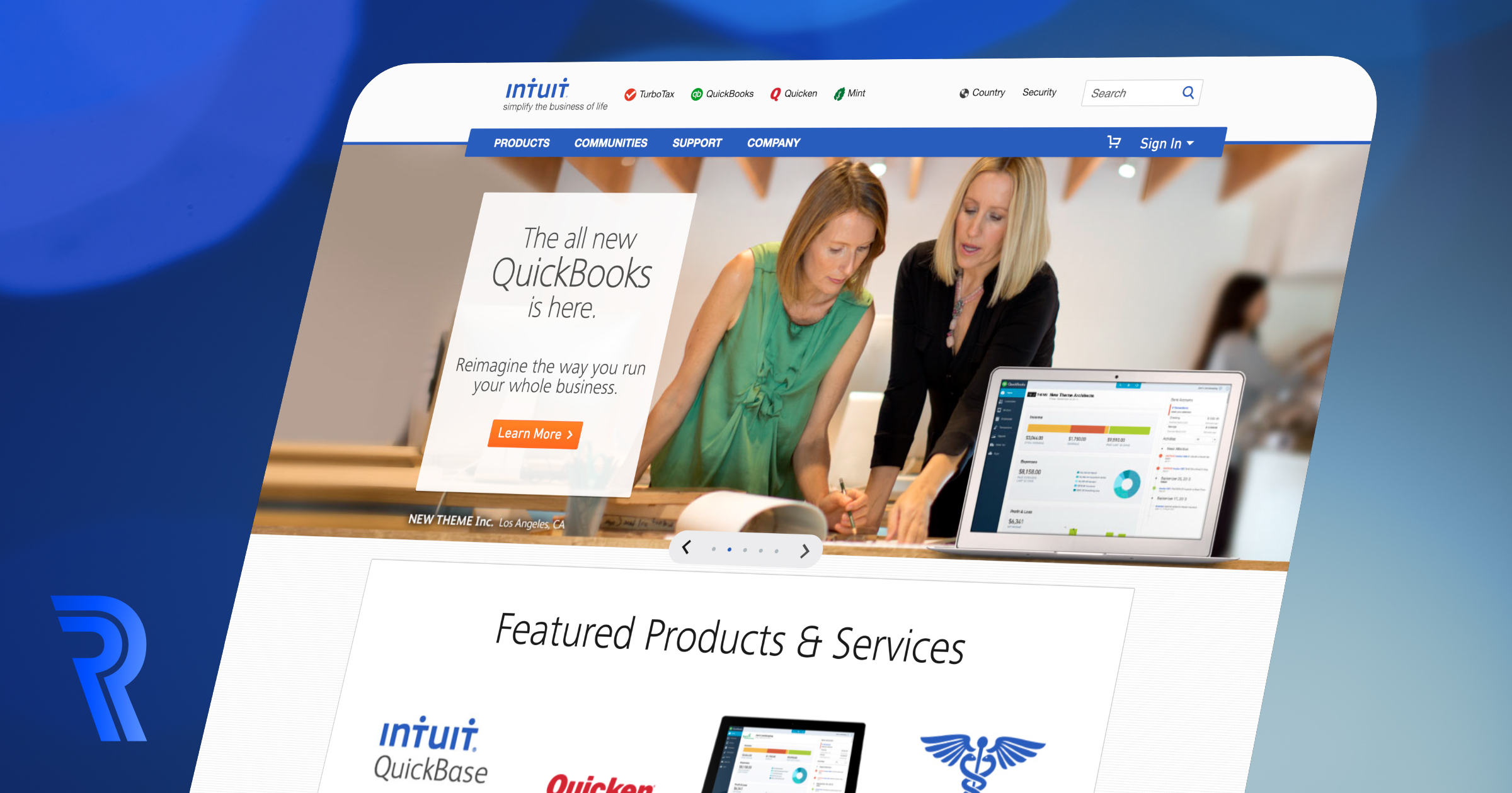 Intuit Homepage - Ricky Romero